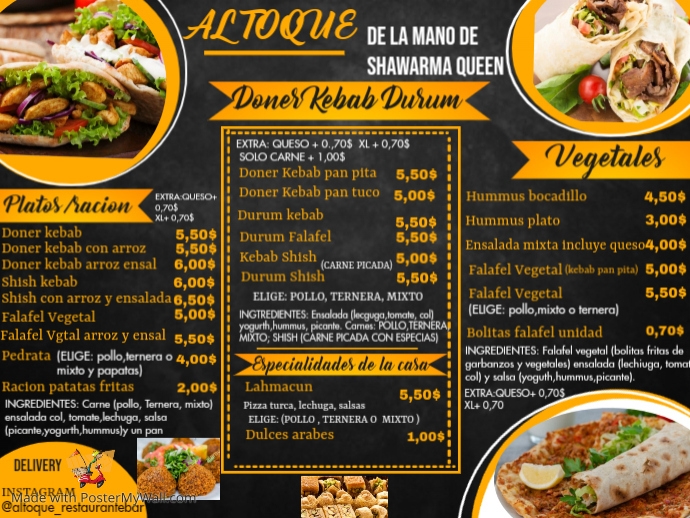 Copy of MENU AL TOQUE | PosterMyWall