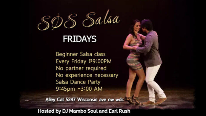Salsa Dance Lessons School Night Latin Banner | PosterMyWall