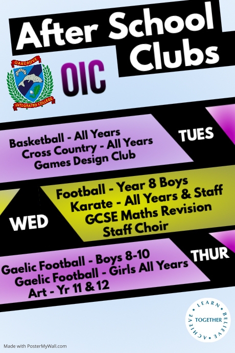 After School Activities | PosterMyWall