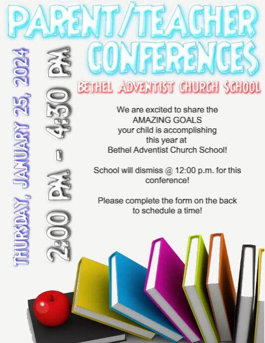 Parent/Teacher Conferences | PosterMyWall