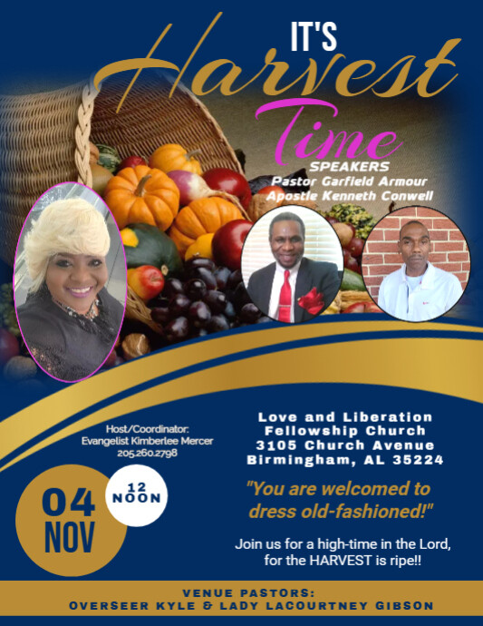 Harvest Service Church Flyer | PosterMyWall