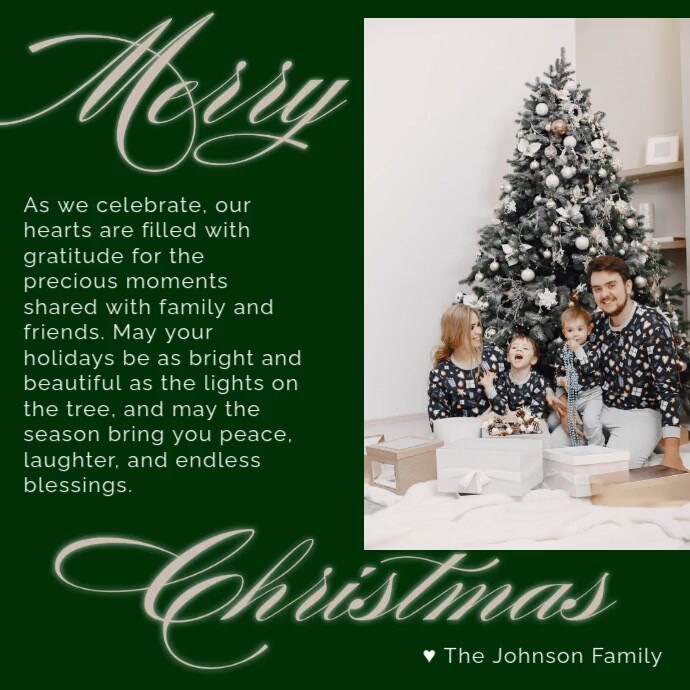 Christmas Greeting Video Template | PosterMyWall