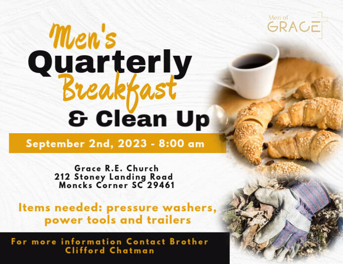 Copy of Mens breakfast church event | PosterMyWall