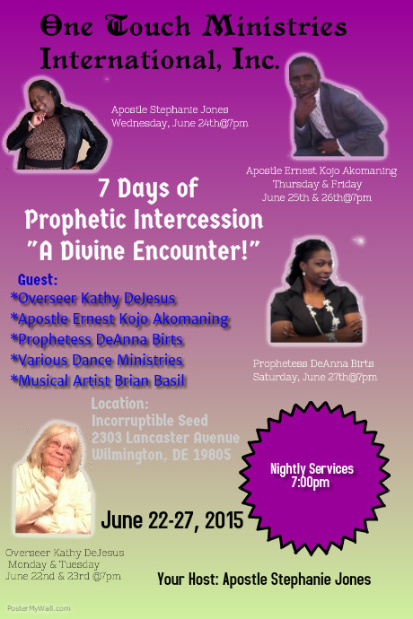 Prophetic Intercession | PosterMyWall