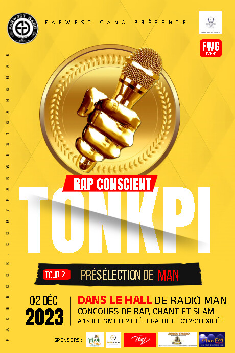 Tonkpi Rap Conscient Tour 2 - Man | PosterMyWall