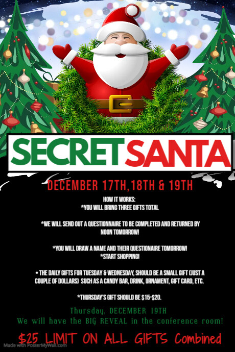 Secret Santa Poster | PosterMyWall
