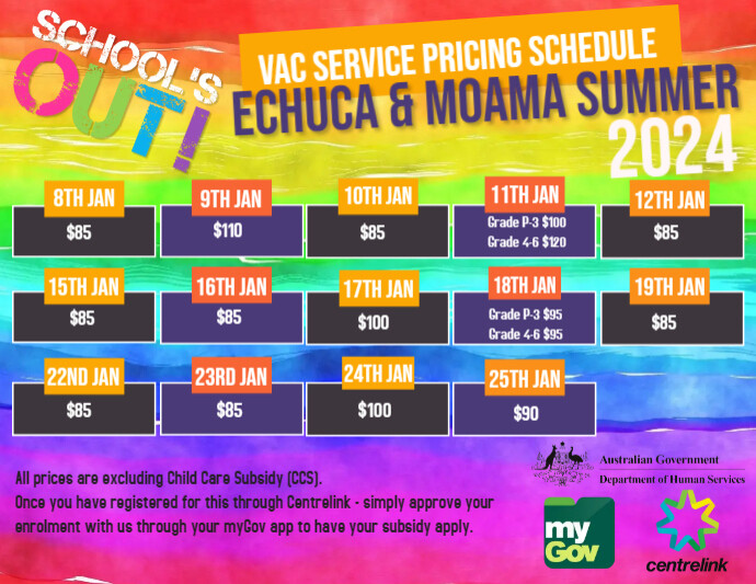 2024 JAN VAC - ECHUCA/MOAMA SERVICE PRICING GUIDE | PosterMyWall