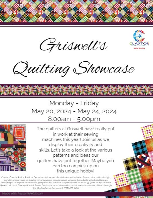 Copy of Griswell's Quilting Showcase - PC | PosterMyWall