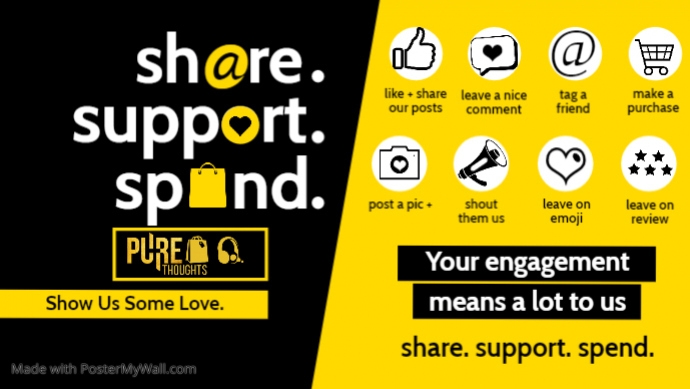 Copy of Social Media Support Template | PosterMyWall