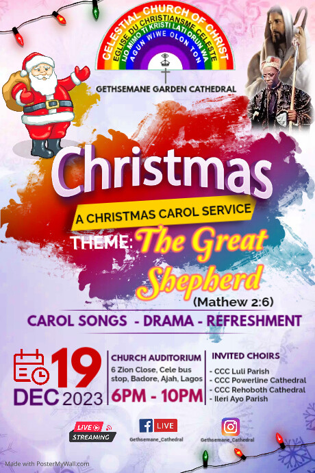 christmas carol service | PosterMyWall