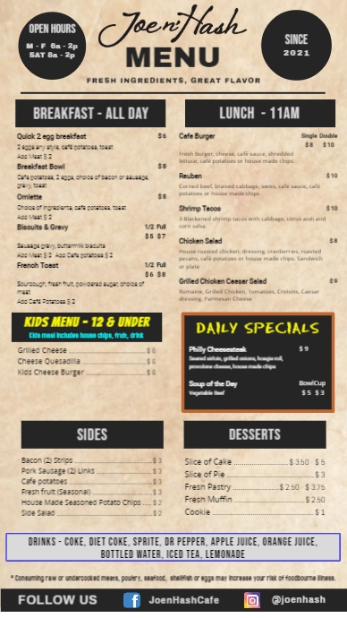Copy of JNH Menu Board | PosterMyWall
