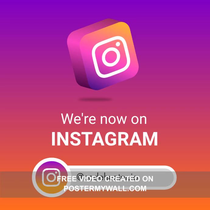 follow us on instagram | PosterMyWall