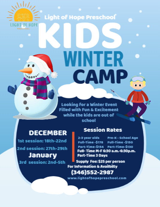 LOH Kids Winter Camp Flyer | PosterMyWall