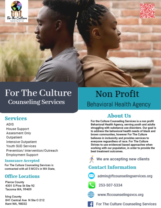 For The Culture Counseling Services Flyer | PosterMyWall
