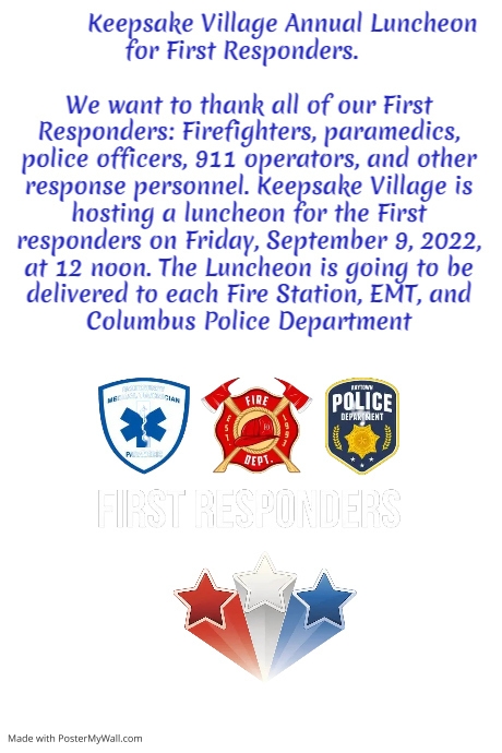 FIRST RESPONDERS DAY POSTER | PosterMyWall