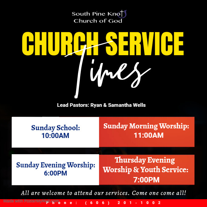 church service time flyer template | PosterMyWall