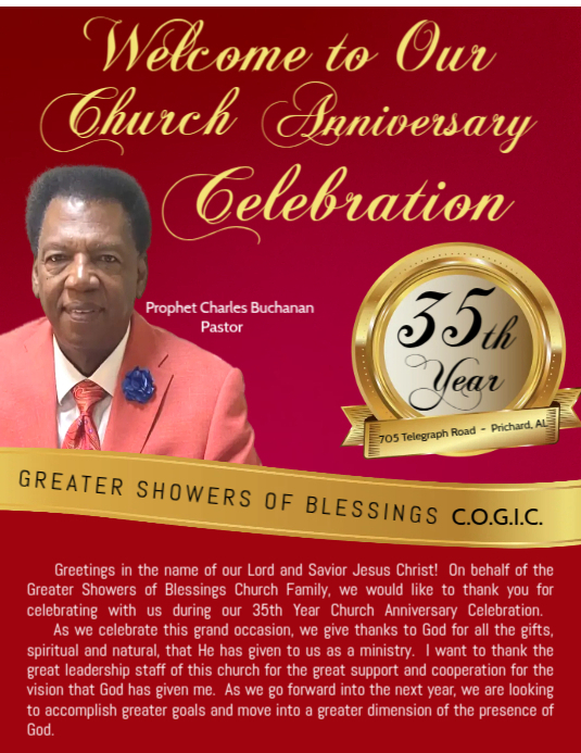 35th year pastoral greeting | PosterMyWall