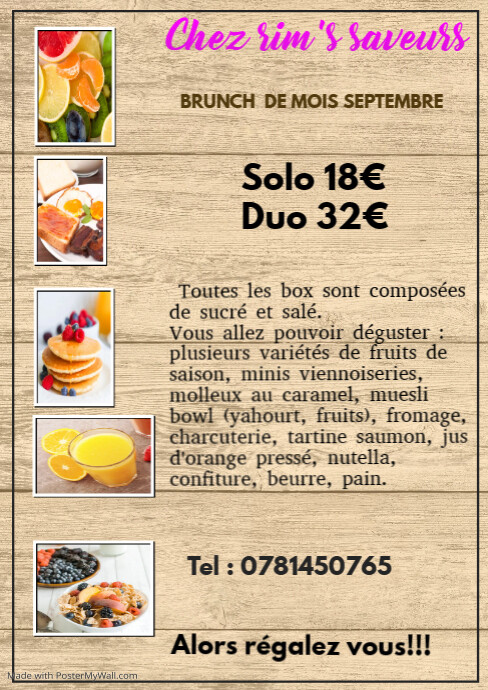 Copy of Sunday Brunch Buffet Breakfast Flyer Poster Restaurant ...