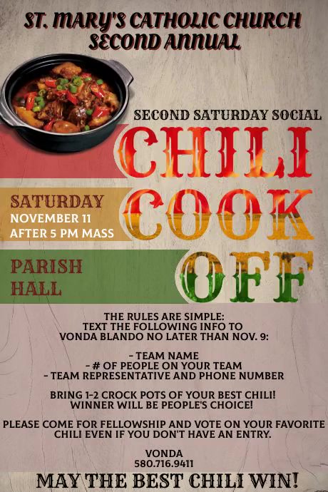 Annual Chili Cook Off | PosterMyWall