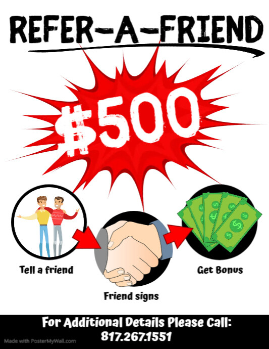 Refer-A-Friend Program Flyer | PosterMyWall