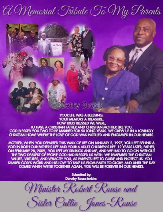 Rouse Memorial Ad (1) | PosterMyWall