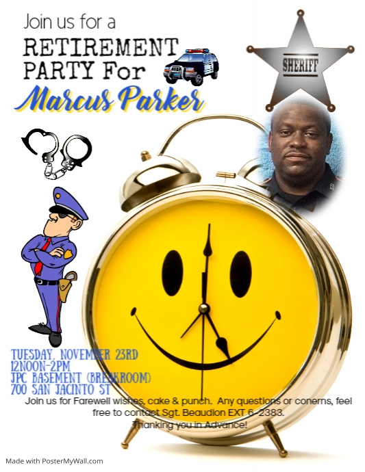 Copy of Police Law Enforcement Retirement Party | PosterMyWall