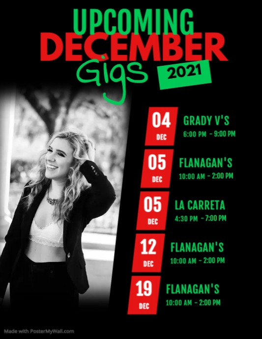 Upcoming gigs | PosterMyWall