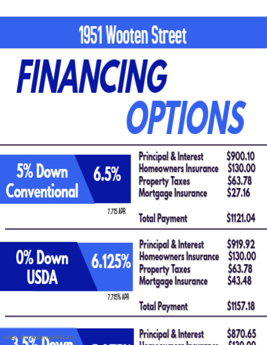 Copy of 1951 wooten St | PosterMyWall