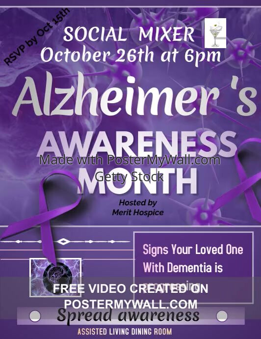 Alzheimer's awareness poster | PosterMyWall