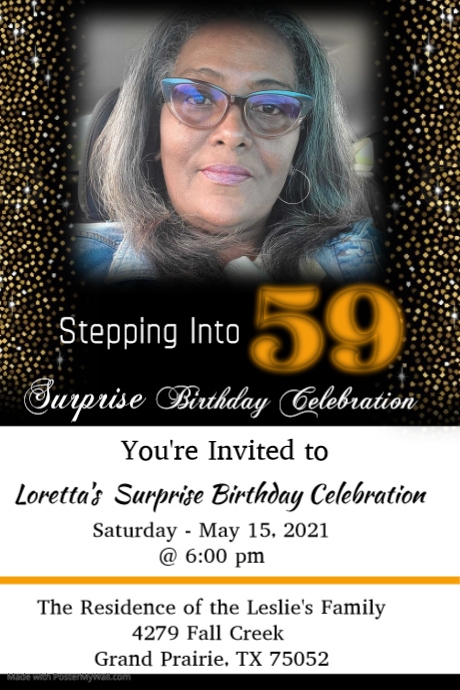 Copy of Stepping Into 60 | PosterMyWall