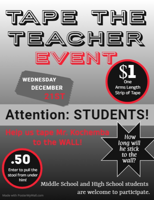 Tape the Teacher (2) | PosterMyWall