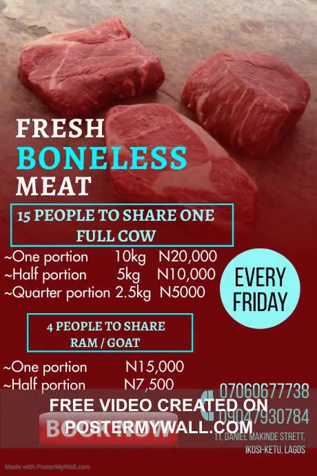 Copy of FRESH MEAT FLYER | PosterMyWall
