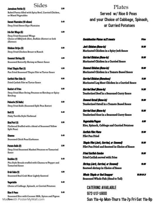 Copy of Menu Back 3/2021 | PosterMyWall