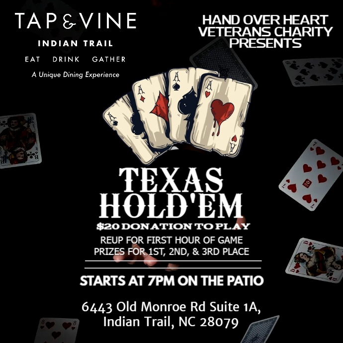Texas holdem poker night flyer template | PosterMyWall