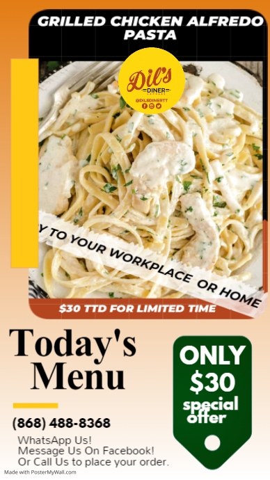 Wednesday Menu | PosterMyWall