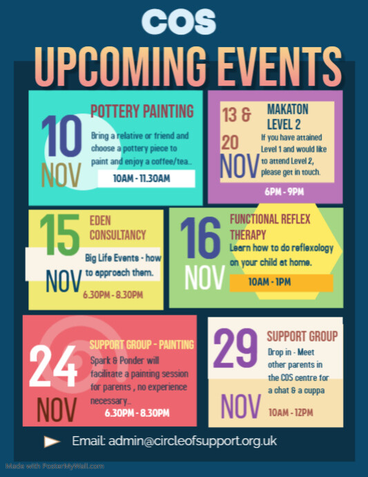 Upcoming Events Flyer | PosterMyWall