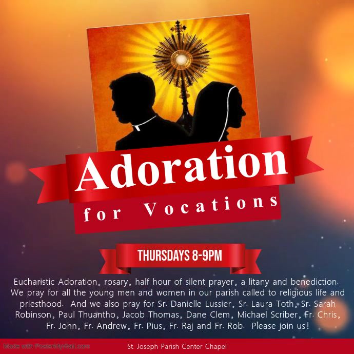 adoration for vocations | PosterMyWall