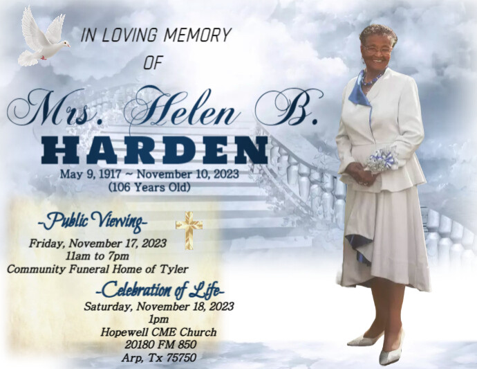 Copy of Helen B. Harden | PosterMyWall