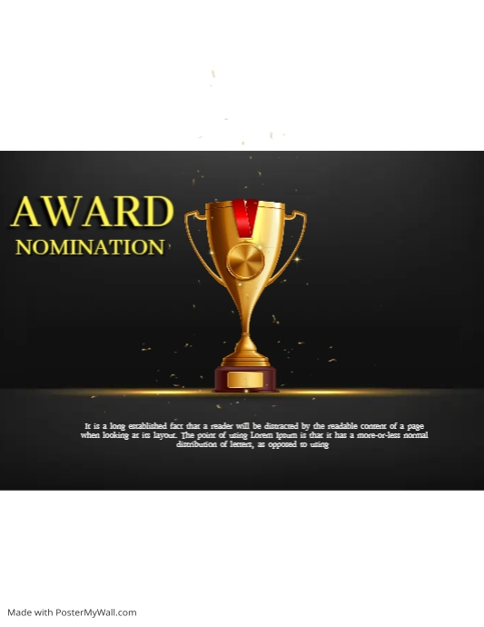 Award Nomination Template | PosterMyWall
