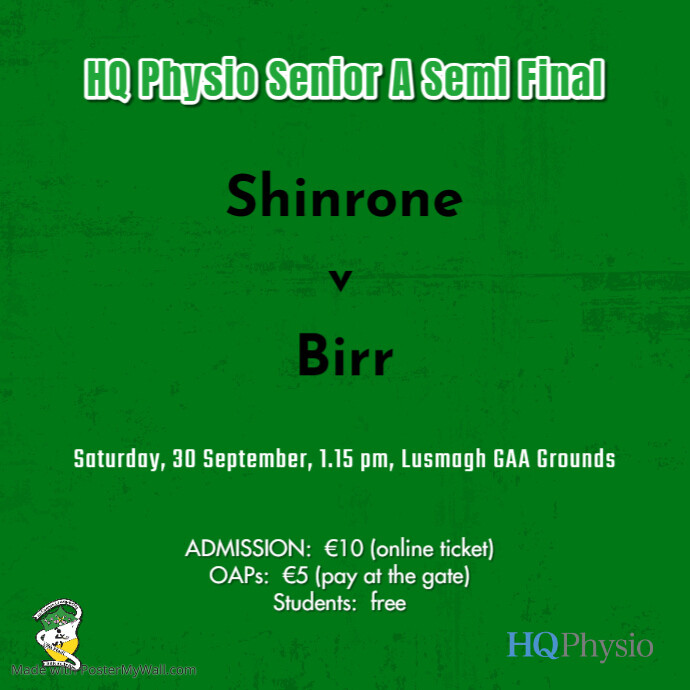 Senior A Semi Finals | PosterMyWall