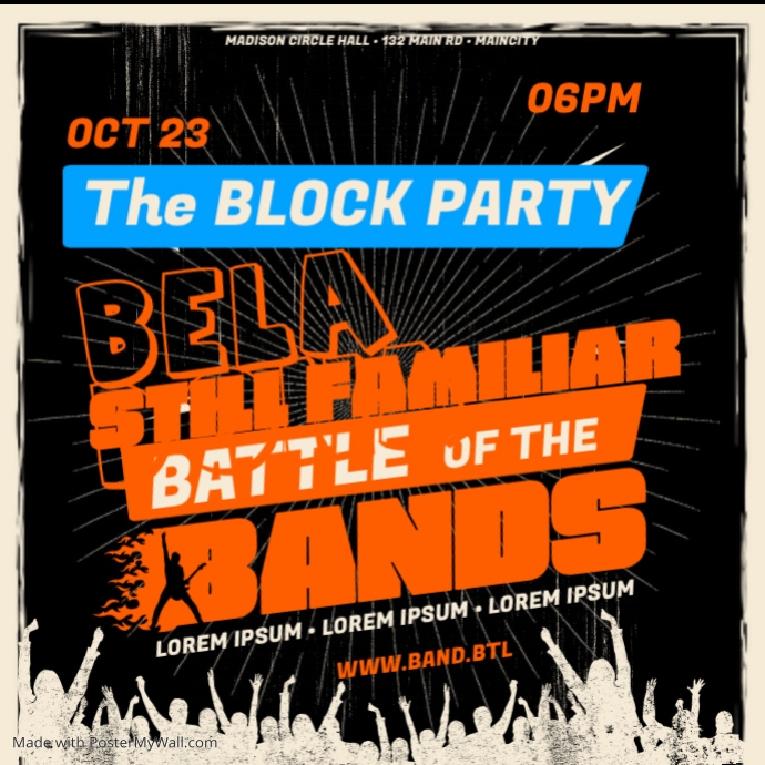 Copy of BATTLE OF THE BANDS BANNER | PosterMyWall