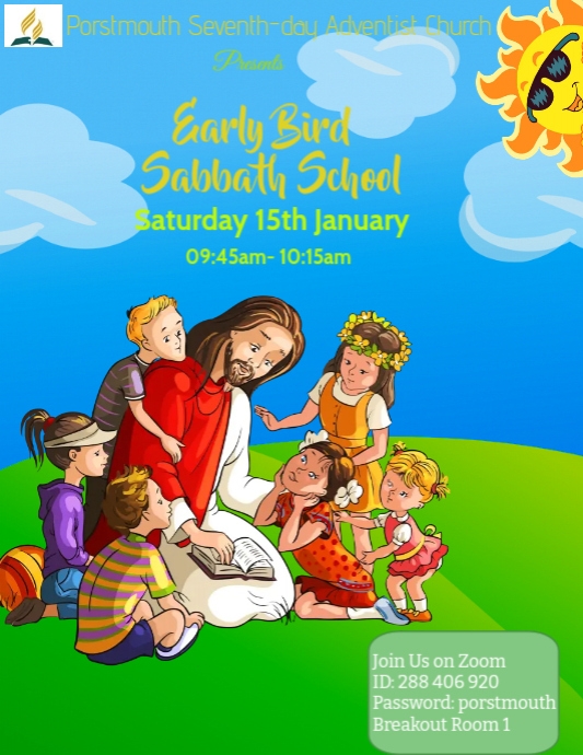 Copy of Copy of sunday school flyer template | PosterMyWall