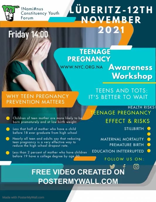 Copy of Copy of Young Pregnancy Prevention Poster | PosterMyWall