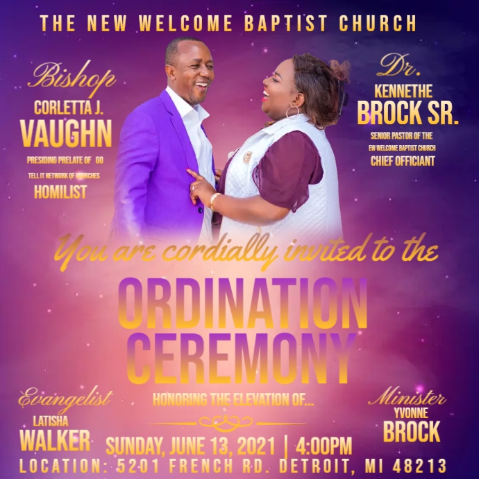 Ordination Ceremony flyer , church flyer ordi | PosterMyWall