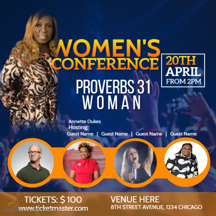 Copy of women's conference poster | PosterMyWall