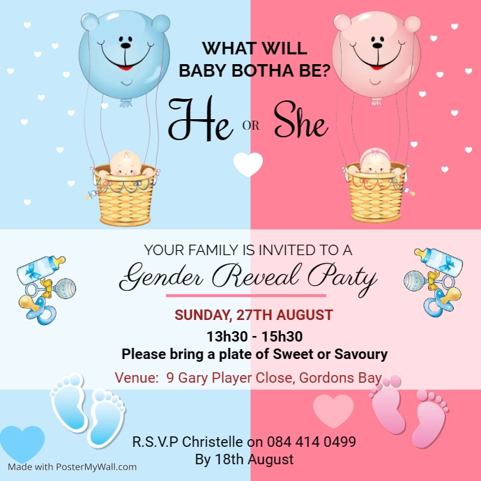 Gender Reveal Flyer | PosterMyWall