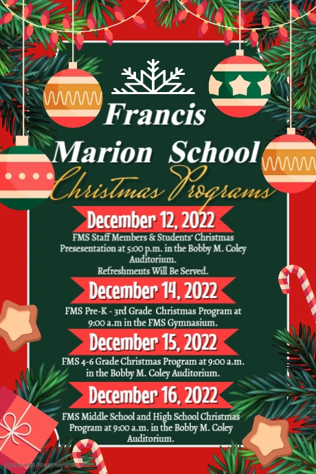 FMS Christmas Program Flyer | PosterMyWall