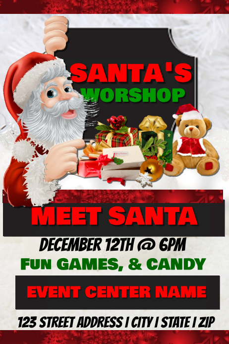 Santa's Workshop Event Template | PosterMyWall