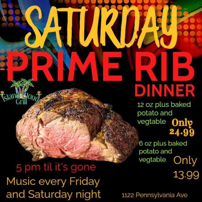 Prime Rib Special Instagram Template | PosterMyWall