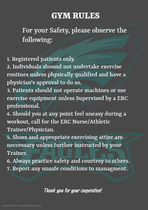 Copy of ERC Facility Rules | PosterMyWall